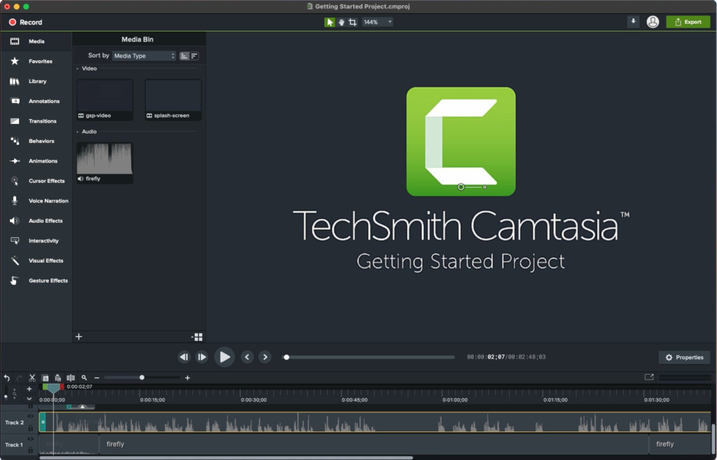屏幕录像和编辑 TechSmith Camtasia 2026.0 macOS-App热