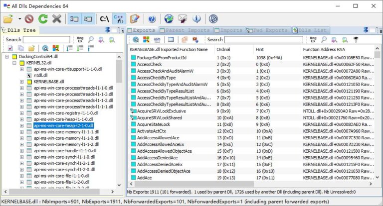 DLL 依赖项静态分析 All Dlls Dependencies v2.2.1.1 + Dll Export Finder v1.5.7-App热
