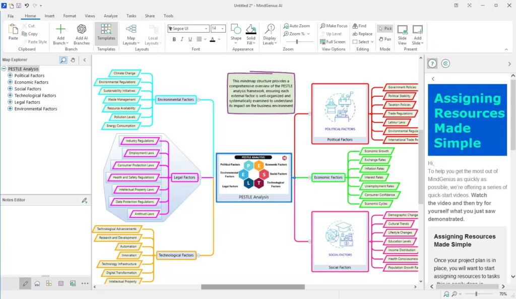 思维导图软件 MindGenius AI v10.0.1.7439-App热